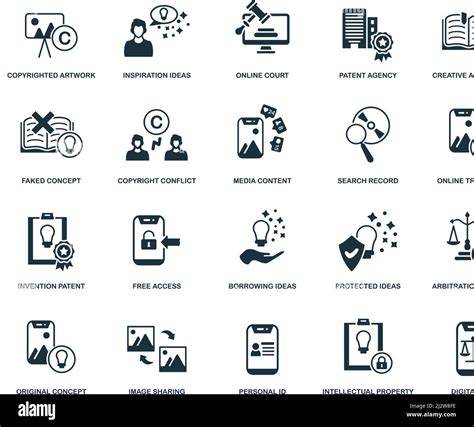 Invention Patent Icon Monochrome Simple Invention Patent Icon For