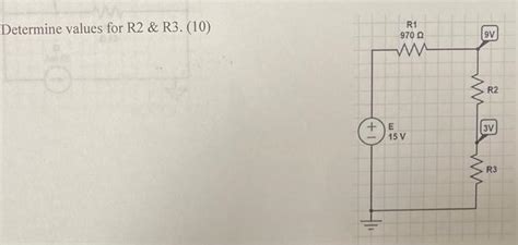 solved determine values for r2 and r3 10