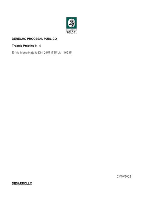 Mne Tp4 Derecho Procesal Público Derecho Procesal PÚblico Trabajo