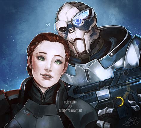 Femshep Garrus Commander Shepard Me персонажи Mass Effect