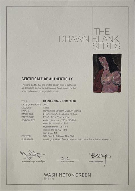 Lot 266 Bob Dylan Signed Limited Edition Print