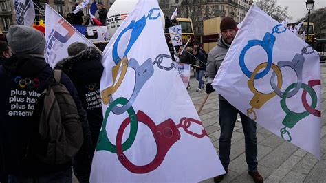French Police Strike To Demand Better Pay For 2024 Summer Olympics In