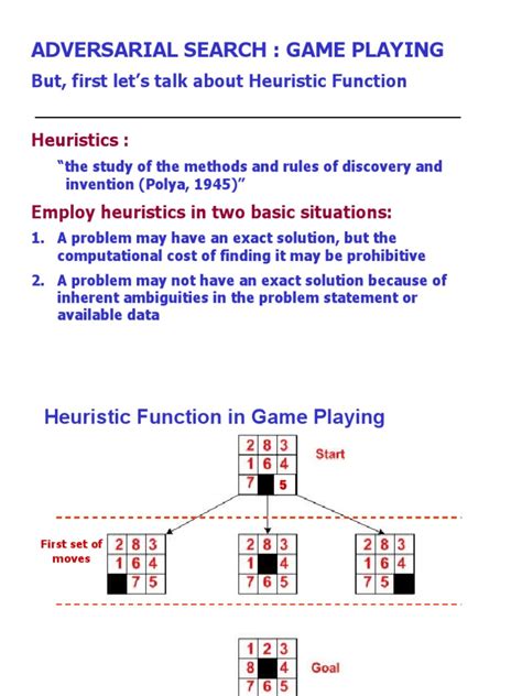 Adversarial Search Game Playing But First Lets Talk About Heuristic