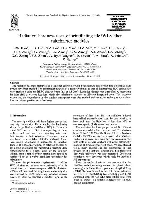 pdf radiation hardness tests of scintillating tile wls fiber