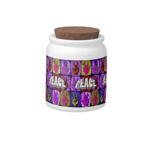 Peace Candy Jar Zazzle