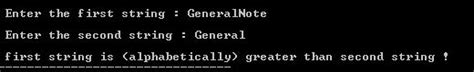 C Program To Compares Two Strings And Returns An Integer Value Using