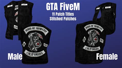 Fivem Soa Kutte Male And Female Etsy Canada