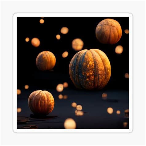 Pumpkin Planets Sticker For Sale By Bravefellow Redbubble