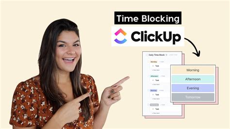 Time Blocking In Clickup Productivity Tips Youtube