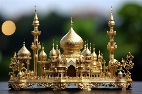 Premium Photo Cute Mosque Building Model