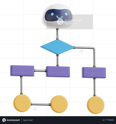 Ai Flowchart 3d Icon Download In Png Obj Or Blend Format