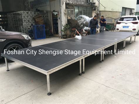 wedding event rotating platform semi circle irregular aluminium stage