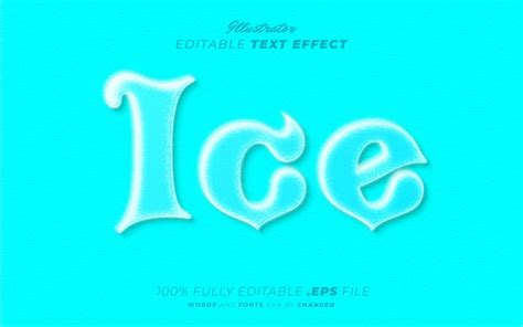 Premium Vector Ice Text Effect Editable Frozen And Cold Text Style