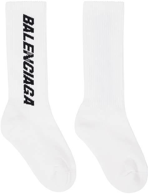 Balenciaga White Racer Socks Balenciaga