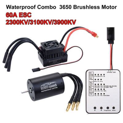 3650 2300kv 3100kv 3900kv Brushless Motor And 60a Esc Für Tamiya 110 Rc