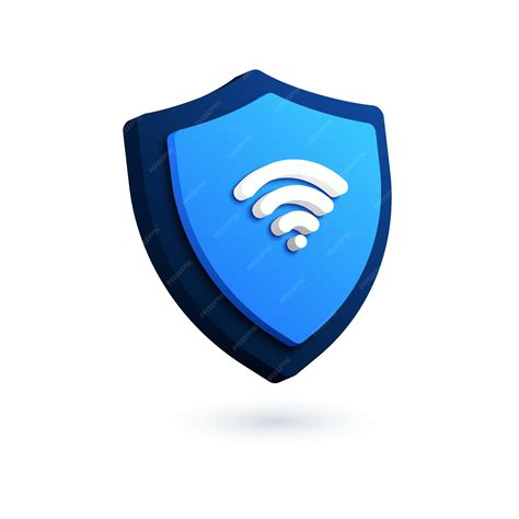 Premium Vector Technology Security Shield Logo 3d Vector Icon Of Lock Vpn And Wifi Symbols