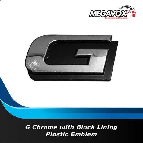 G Small Chrome With Black Plastic Emblem Lazada Ph