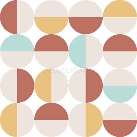 Minimal Geometric Pattern Semi Circles For Textile Product Application Vector Illustration