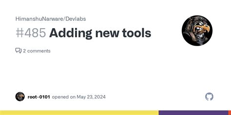 adding new tools · issue 485 · himanshunarware devlabs · github