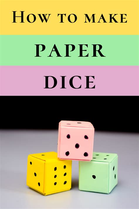 How To Make A Paper Dice The Easy Way Paper Crafts Diy How To Make Paper Easy Paper Crafts