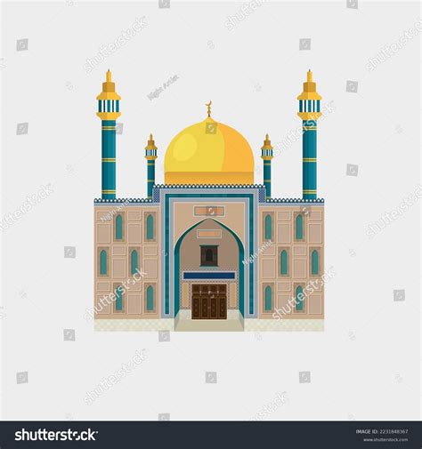 Shrine Hazrat Usman Marvandi Lal Shahbaz Stock Vector Royalty Free