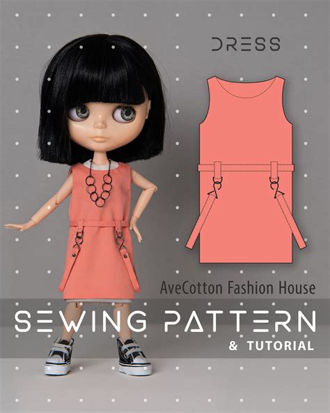 Blythe Dress Sewing Pattern Tutorial Blythe Doll Clothes Sewing Pattern Digital Download Pdf