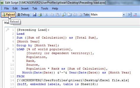 Preceding Load In Qlikview
