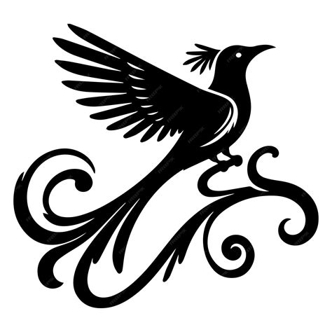Quetzal Bird Silhouette Vector Art Premium Ai Generated Vector