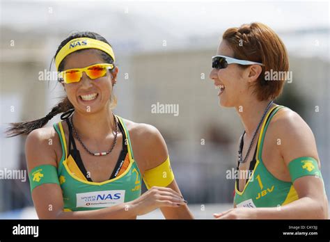 L To R Takemi Nishibori Satoko Urata May 6 2012 Beach Volleyball