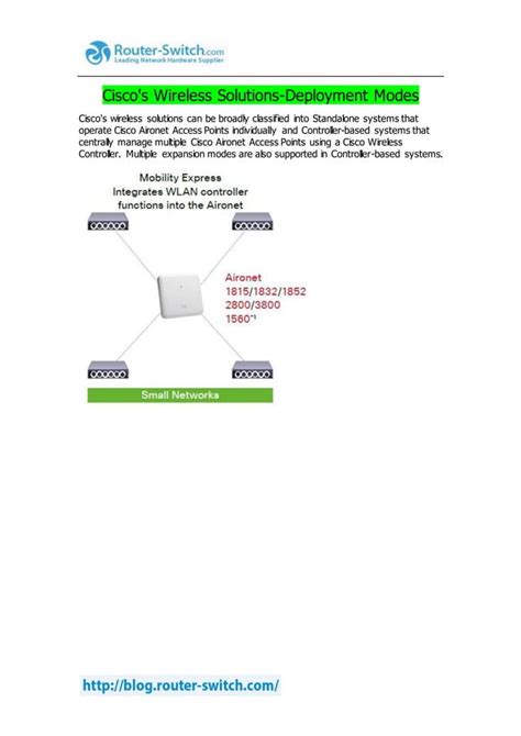 Ciscos Wireless Solutions Deployment Modes Pdf