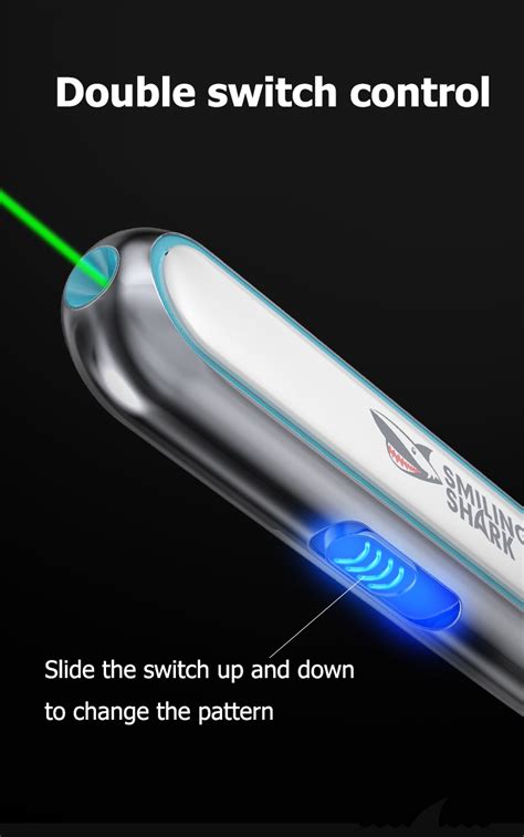 Smilingshark Ls308 Green Laser Pointer Usb Rechargeable Laser Light Cob Laser Pen Flashlight For