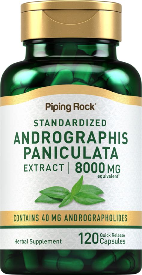 Andrographis Paniculata Extract 8000 Mg 120 Quick Release Capsules
