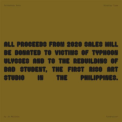 You Can Buy This Salbabida Inspired Font To Help Typhoon Victims