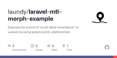 github laundy laravel mti morph example example for a kind of multi