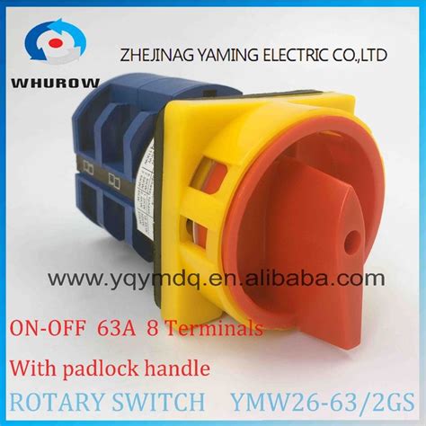 LW YMW GS Rotary Switch Postion OFF ON Padlock V A Pole Terminal Screw