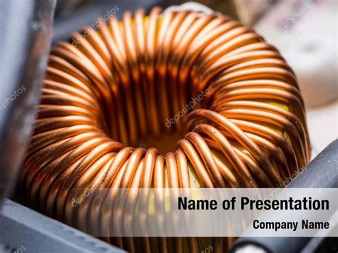 Electric Transformer Copper Powerpoint Template Electric Transformer Copper Powerpoint Background