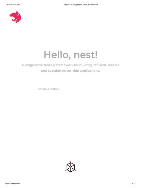 Nestjs A Progressive Nodejs Framework Pdf Software Framework Information Technology