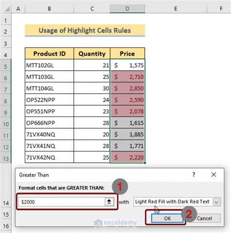 Apply Conditional Formatting To The Selected Cells In Excel Ways