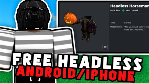 Mobile How To Get Free Headless In Roblox Youtube