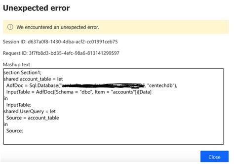 Power Query Cant Connect To Azure Sql Resources Microsoft Qanda