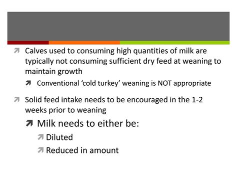 Ppt Dairy Calf Nutrition Milk Feeding Level Method Preservation