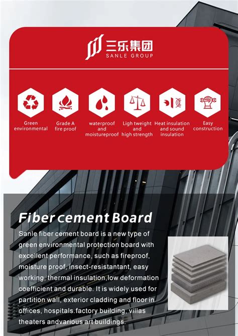 Fiber Cement Board Wall Cladding Panel Waterproof Interlocking Interior