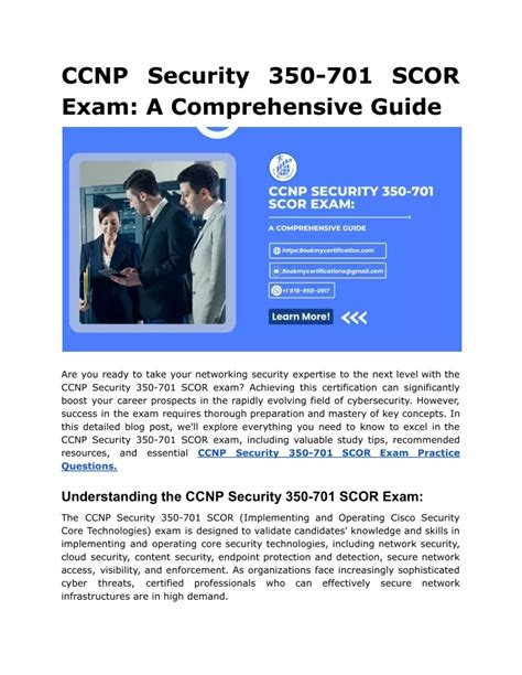 PPT CCNP Security 350 701 SCOR Exam A Comprehensive Guide PowerPoint