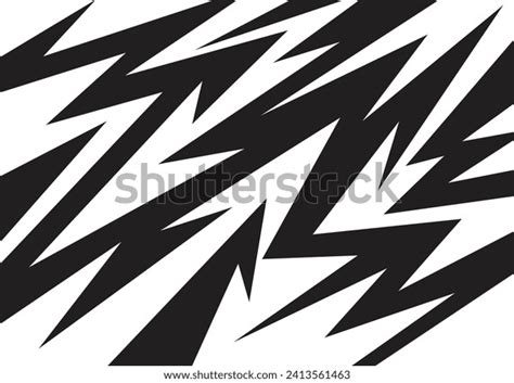 Abstract Background Various Sharp Zigzag Lightning Stock Vector