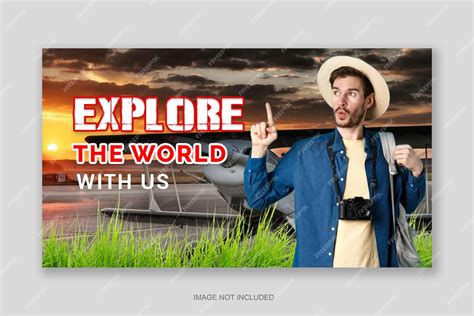 Premium Psd Travel Vlog Youtube Thumbnail Design