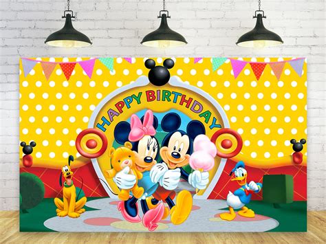Mickey Mouse Clubhouse Birthday Party Backdrop Mickey Mouse And His