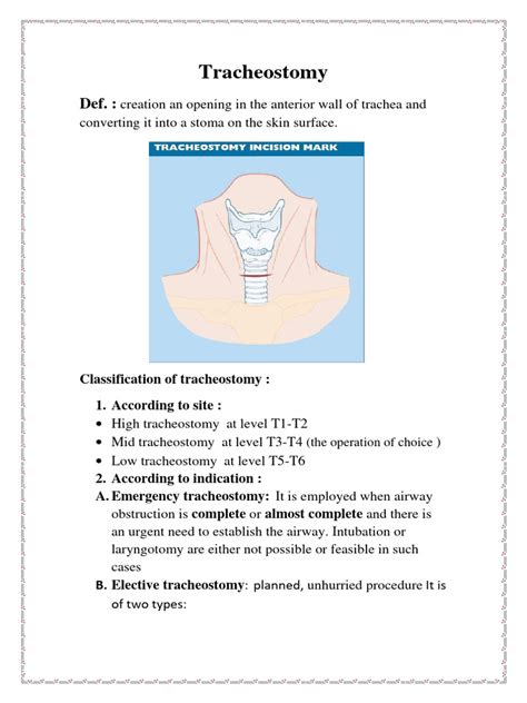 Tracheostomy Lecture Pdf Clinical Medicine Pulmonology