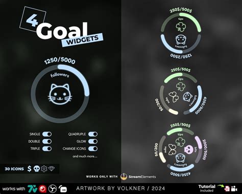 Circle Goal Widget Twitch Goals For Sub Follower Tips Cheer