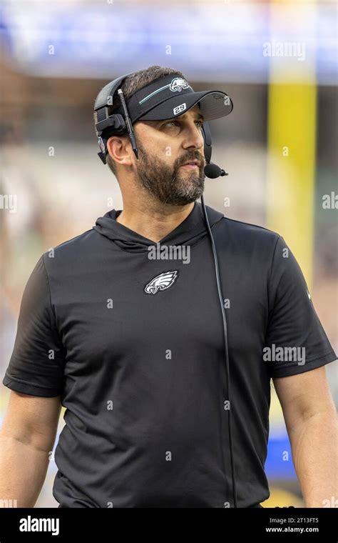 Philadelphia Eagles Head Coach Nick Sirianni Coaches Against The Los