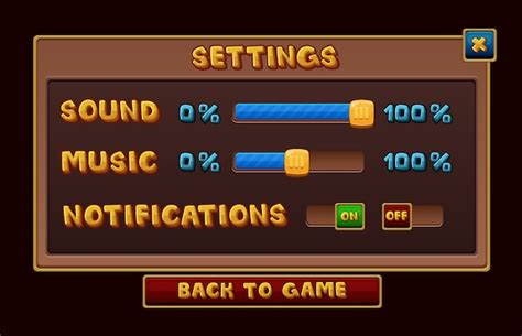 Premium Vector Settings Interface For Game